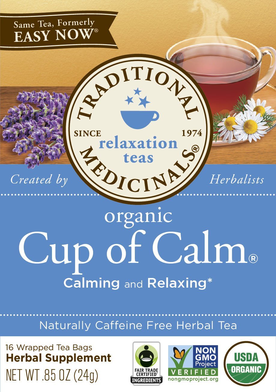 Traditional Medicinals Organic Cup of Calm Tea, 16 Tea Bags (Pack of 6 ...