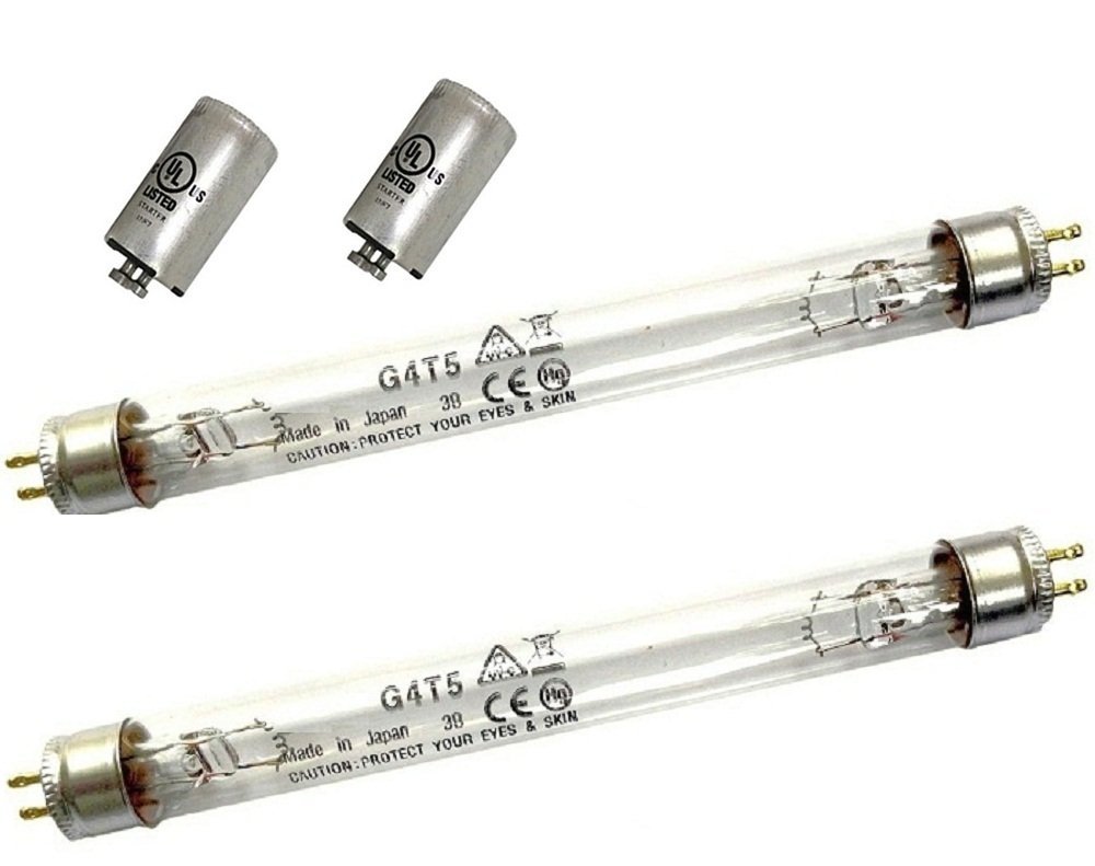 Ultra 2 UV LIGHT BULBS & 2 STARTERS FOR ECOQUEST FRESH AIR Package Deal ...