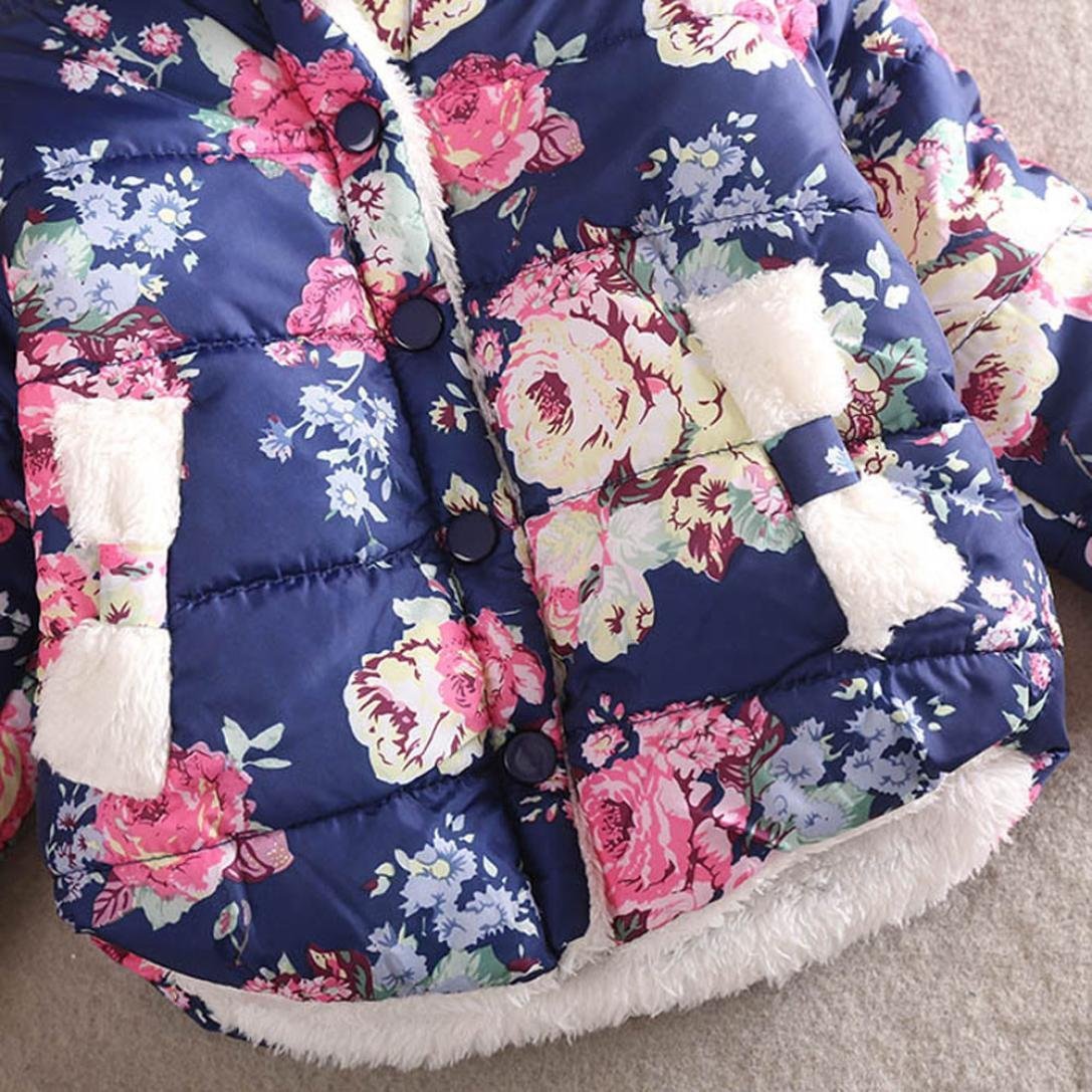 Kig Coat,Laimeng Kids Child Girl Flowers Coat Jackets Winter Thick Top ...