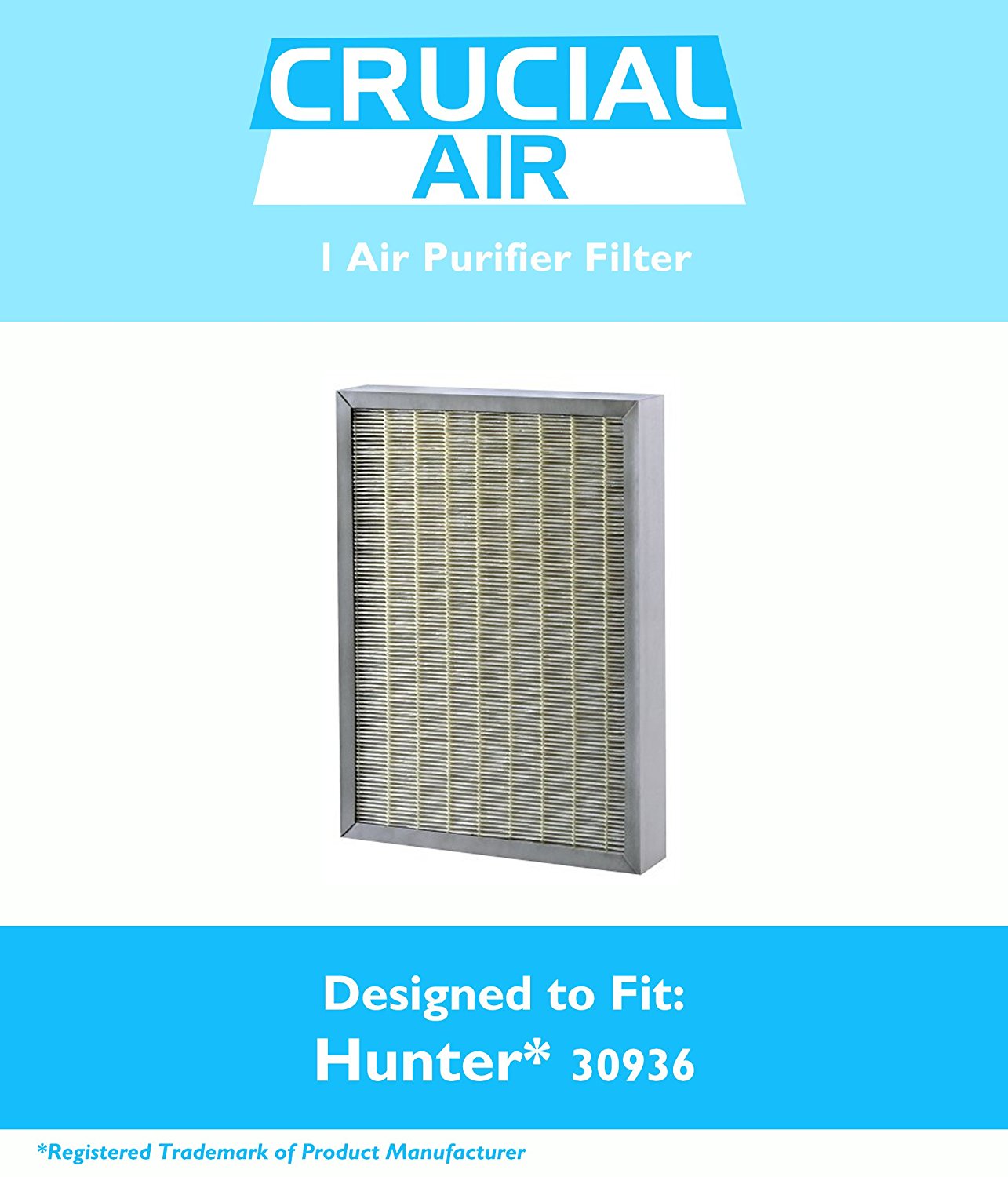 Hunter 30936 Air Purifier Filter Fits 30085, 30090, 30095, 30105, 30117 ...