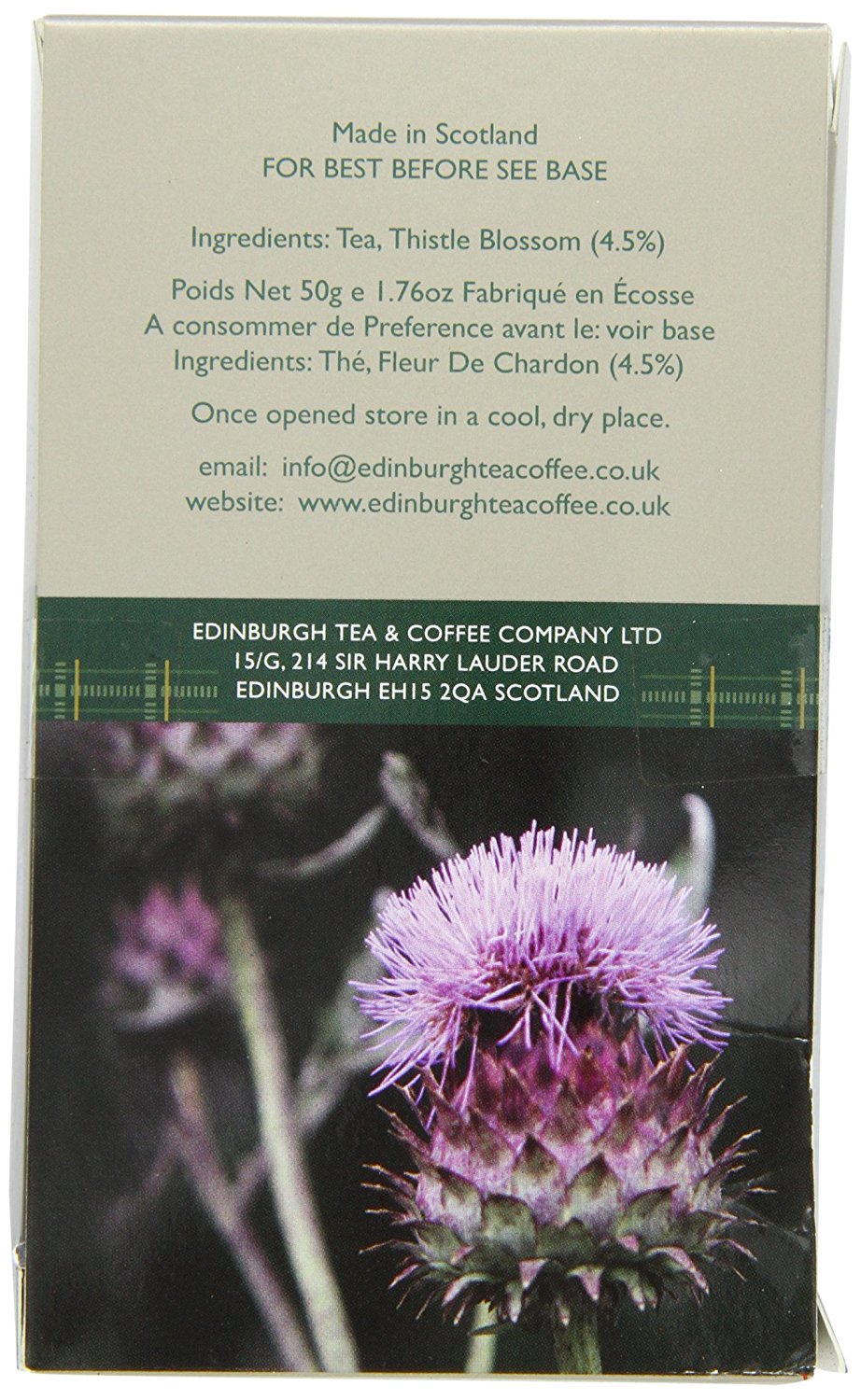 Edinburgh Tea & Coffee Company Thistle Tea, 25 Count Teabags N7 free ...