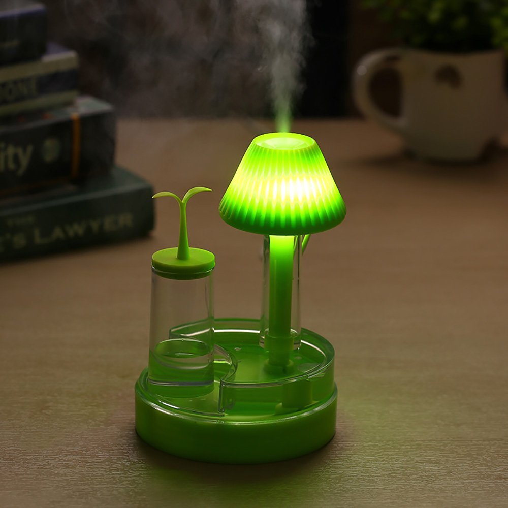 Mini LED Night Light Humidifier USB Mist Diffuser by YCTA, Green N2 ...