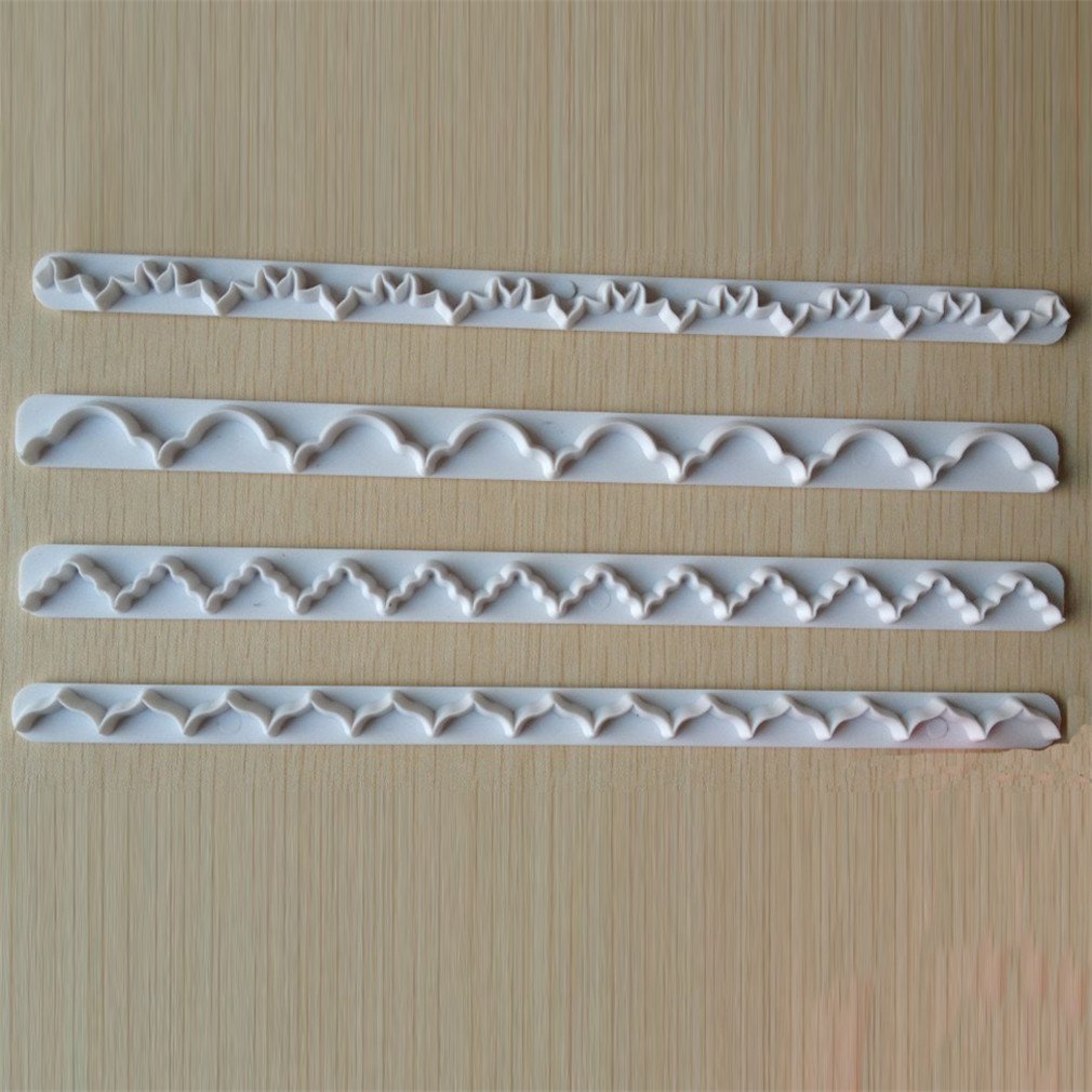 LYNCH 4 Pcs/Set Straight Frilling Gum Paste Frill Edge Cake Cookie ...