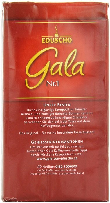 Eduscho Gala Nr. 1 Ground Coffee 17.6oz/500g free image download