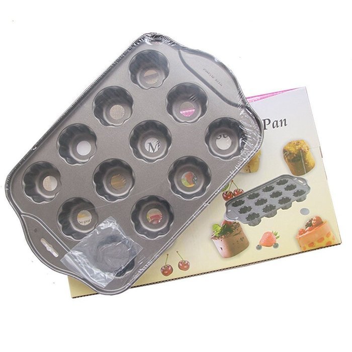 Ancdream 8 Cup Non Stick Muffin Cupcake Cake Loose Bases Baking Trays ...