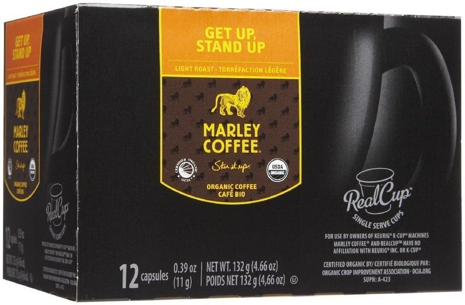 Marley Coffee Lively Up K-Cup Pods, Dark Roast Espresso, 12 Count N3 ...