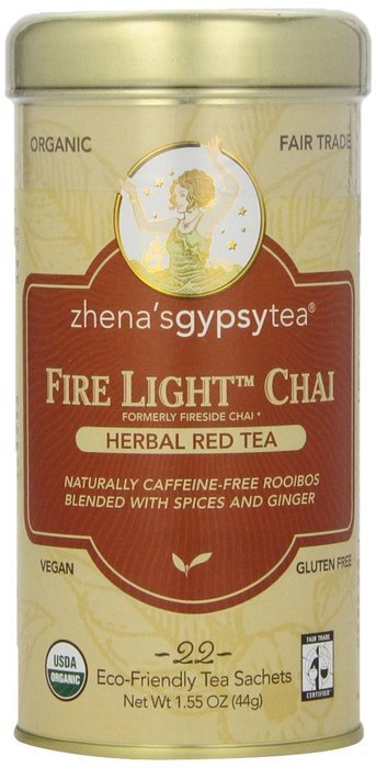 Zhena's Gypsy Tea,Herbal Red Tea Fire Light Chai, 22 Count Tea Sachets ...