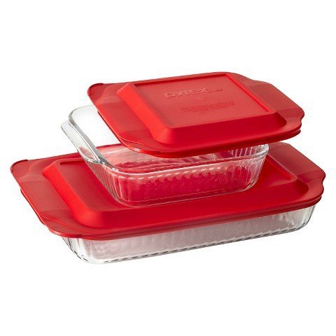Pyrex Fluted Glass Bakeware Value Pack- 3qt + 8" square free image download