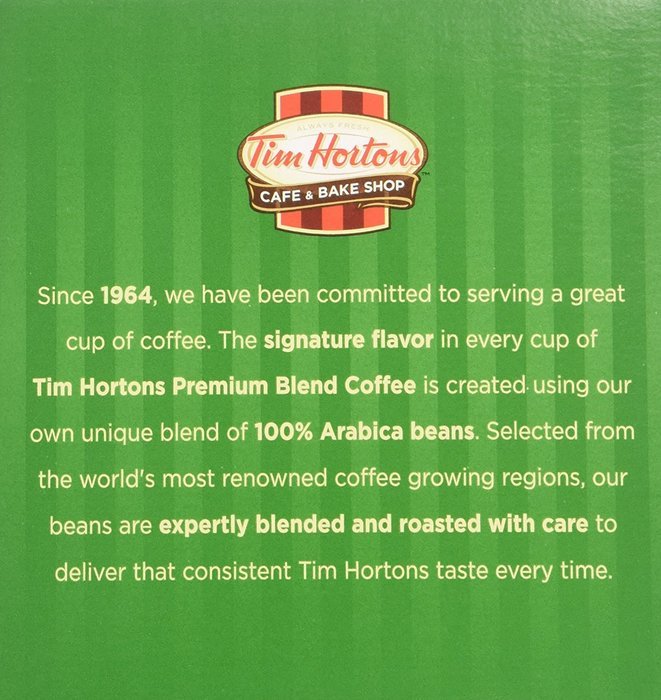 Tim Horton's Single Serve Coffee Cups, Original Blend, 24 Count N57 ...
