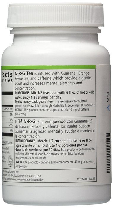 HERBALIFE NRG NATURE'S RAW GUARANA POWDER TEA 2.1 OZ N2 free image download
