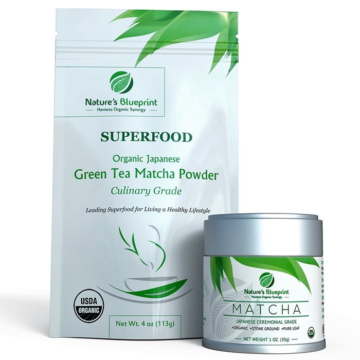 Nature's Blueprint Organic Japanese Matcha Green Tea Powder (1 oz Tin ...