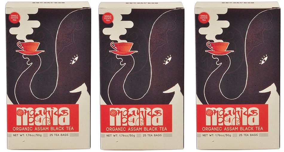 Organic Assam Tea Bags by Mana Organics, 25 Premium Whole Leaf Tea Bags ...
