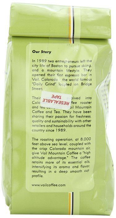 Vail Mountain Coffee & Tea Meadow Mountain Blend Ground Coffee, 12 ...