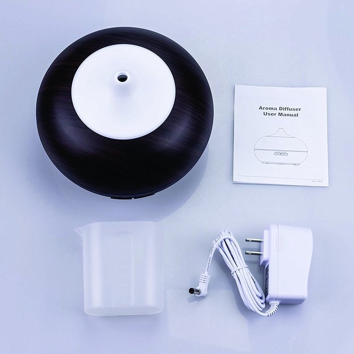 M.E.R.A. Aromatherapy Diffuser 300 ml Dark Wood Grain Ultrasonic ...