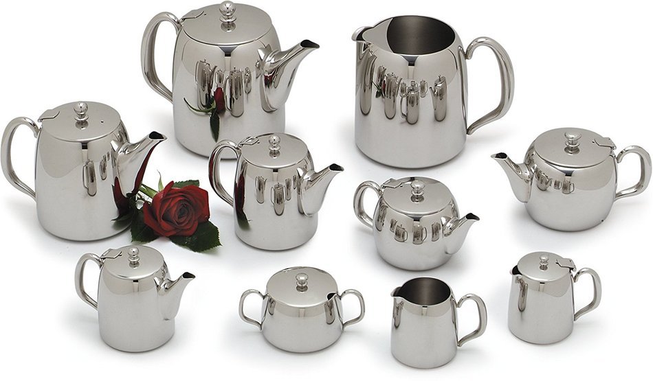 Carlisle 609155 Rhapsody Stainless Steel Tea Server, 14-oz. Capacity, 3 ...