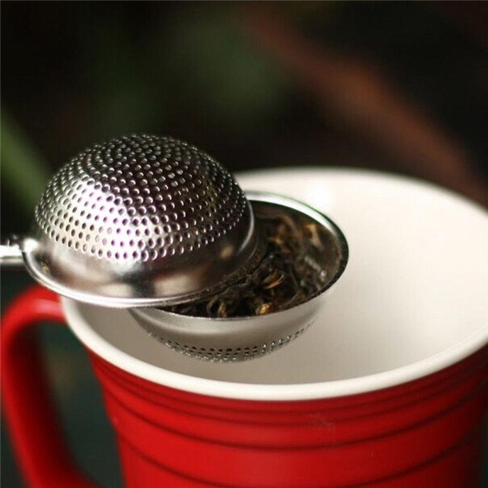 MAXGOODS Fine Metal Ball Push Tea Leaf Herbal Lock Infuser Teaspoon ...