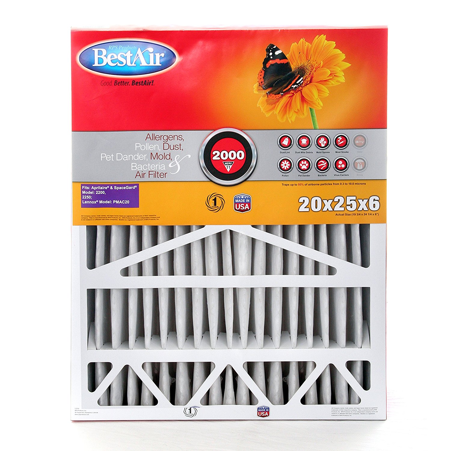 BestAir A201-SGM-BOX11R Aprilaire 201 Space-Gard Media Filter In ...