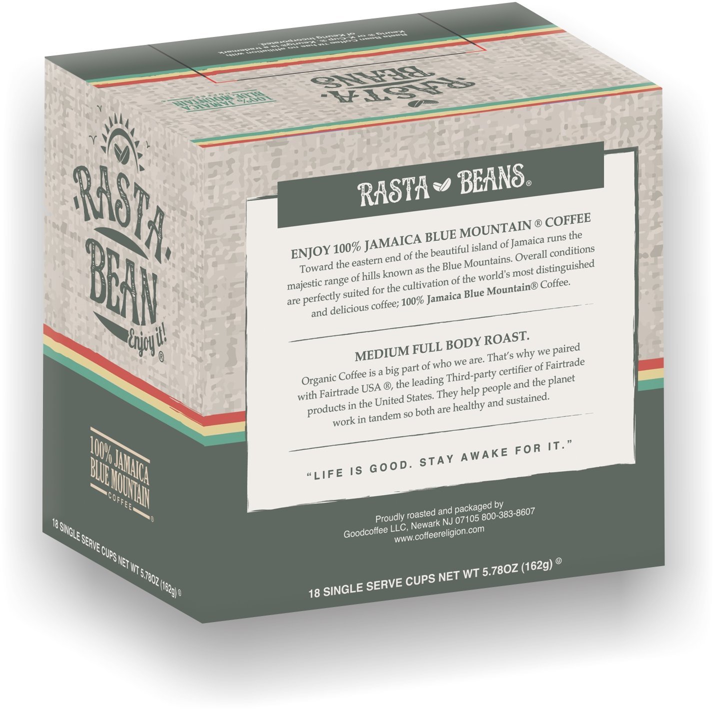 Rasta Bean Direct Trade 100% Board Certified Genuine Jamaica Blue ...