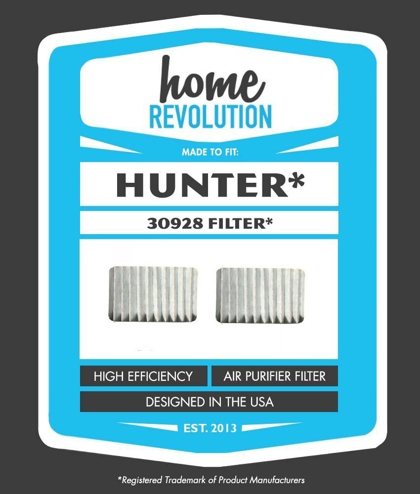 2 Hunter 30928 Style Home Revolution Brand Air Purifier Filter; Made to ...