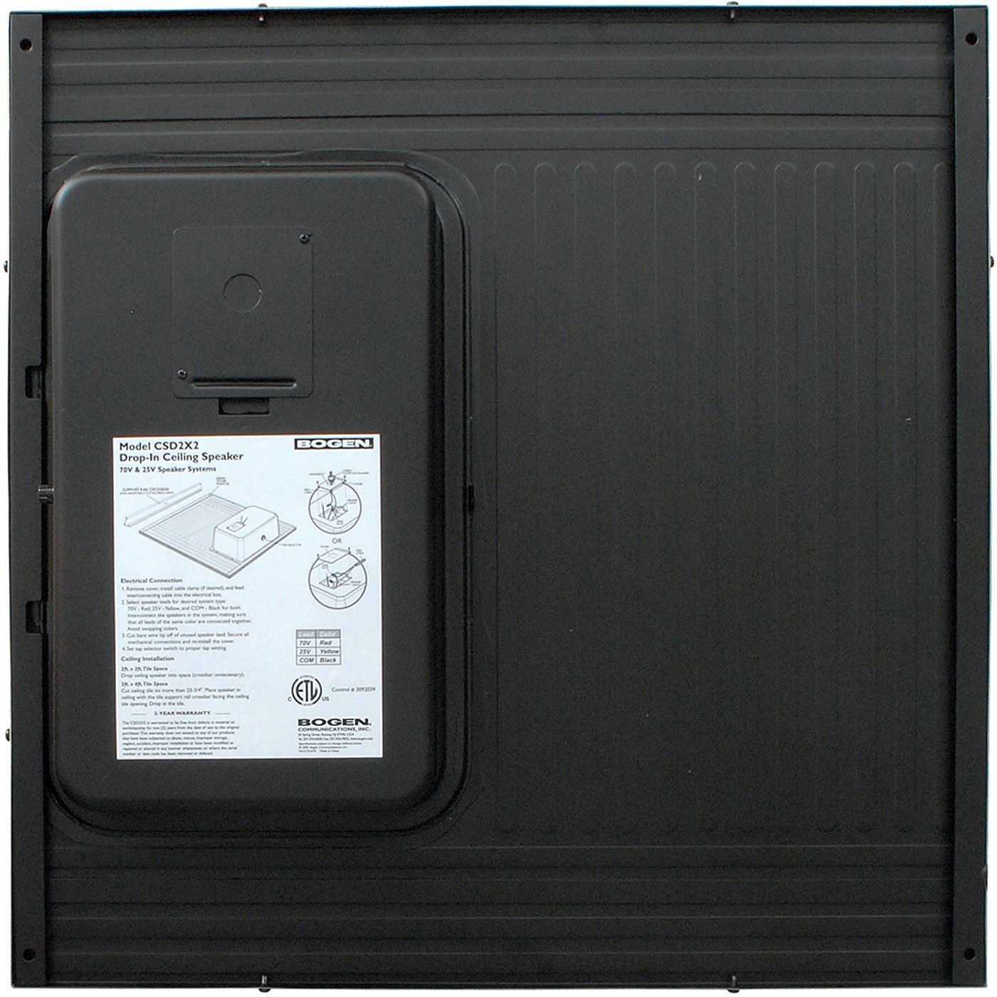 BOGEN COMMUNICATIONS CSD2X2 2'X2' DROP-IN CEILING SPEAKER WITH BACK CAN ...