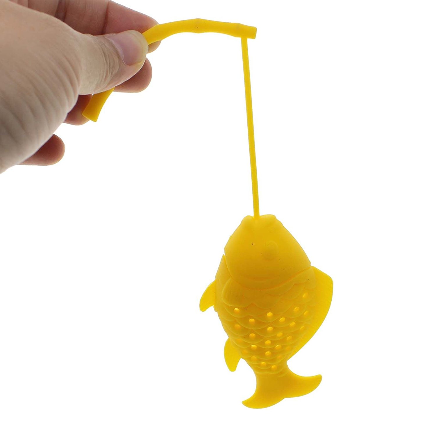HuaYang kawaii Silicone Fish Fishing Shape Tea Leaf Herbal Strainer ...