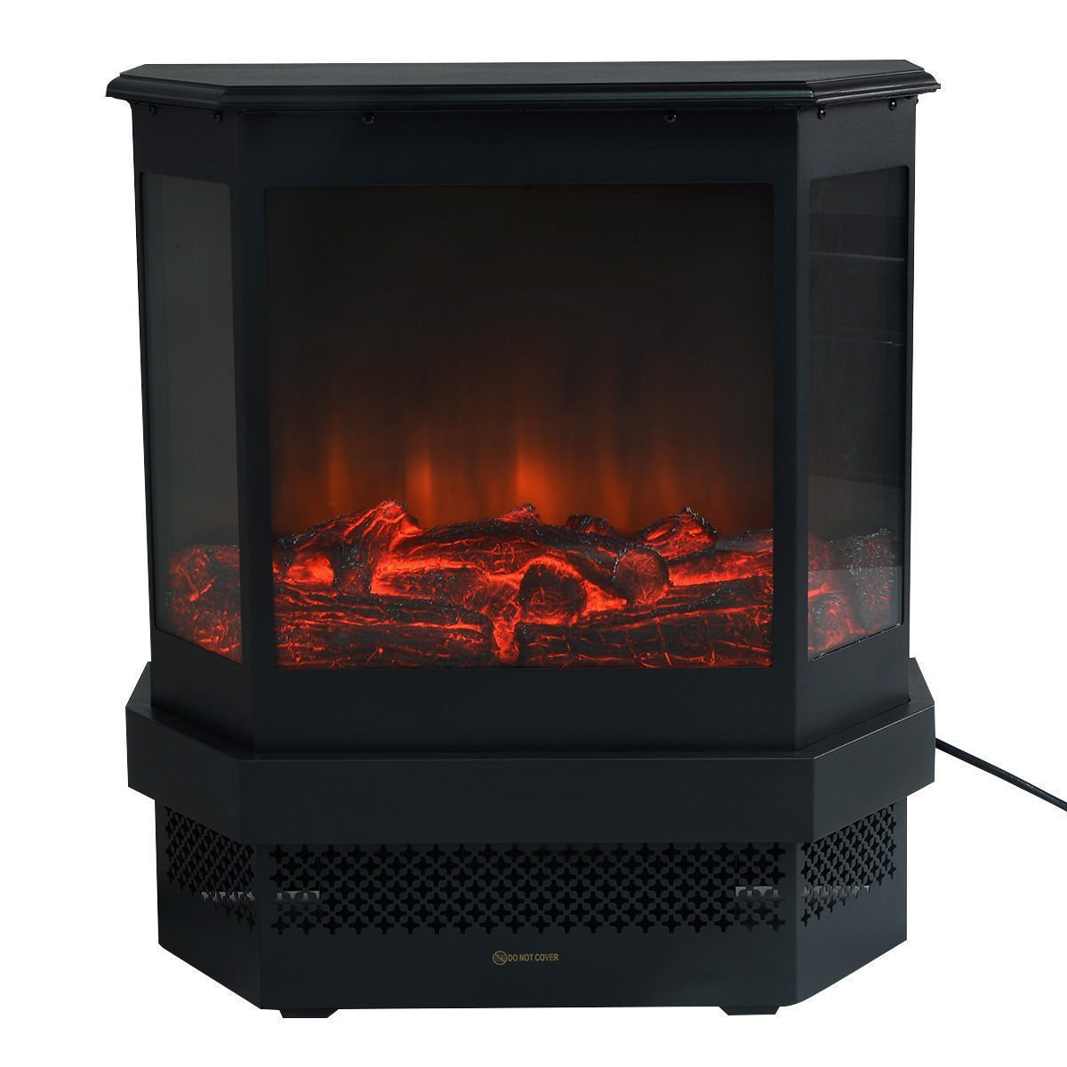 Fanala 23" 1500W Adjustable Electric Fireplace Heater Free Standing ...