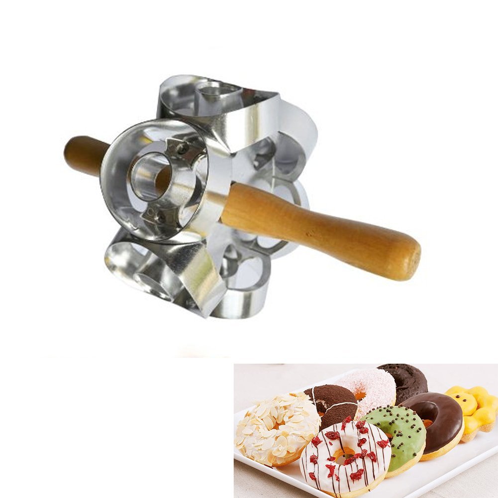 Portable Revolving 6-circle Donut Cutter Mold Doughnut Maker Tool for ...
