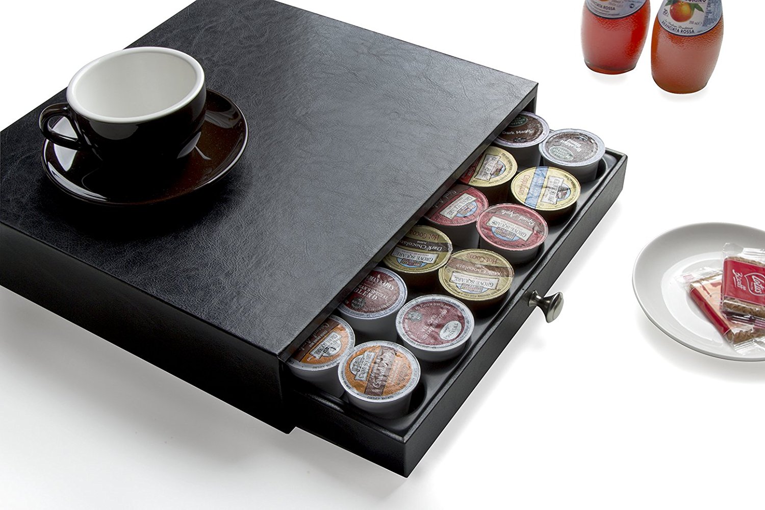 Jack Cube Leather K-Cup Holder Organizer Storage K Cup Holder with ...