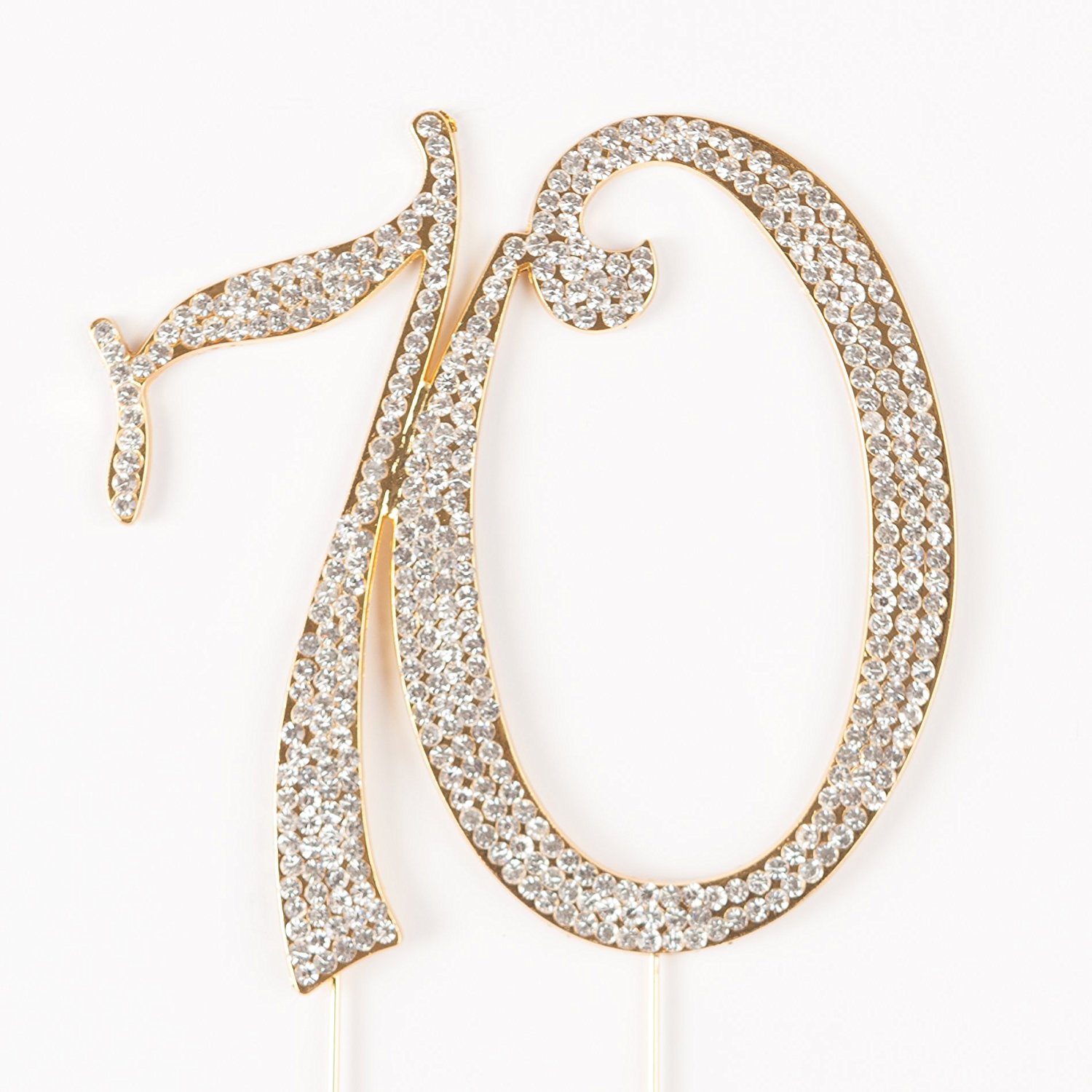 70 Cake Topper for 70th Birthday or Anniversary Rhinestone Number Party ...