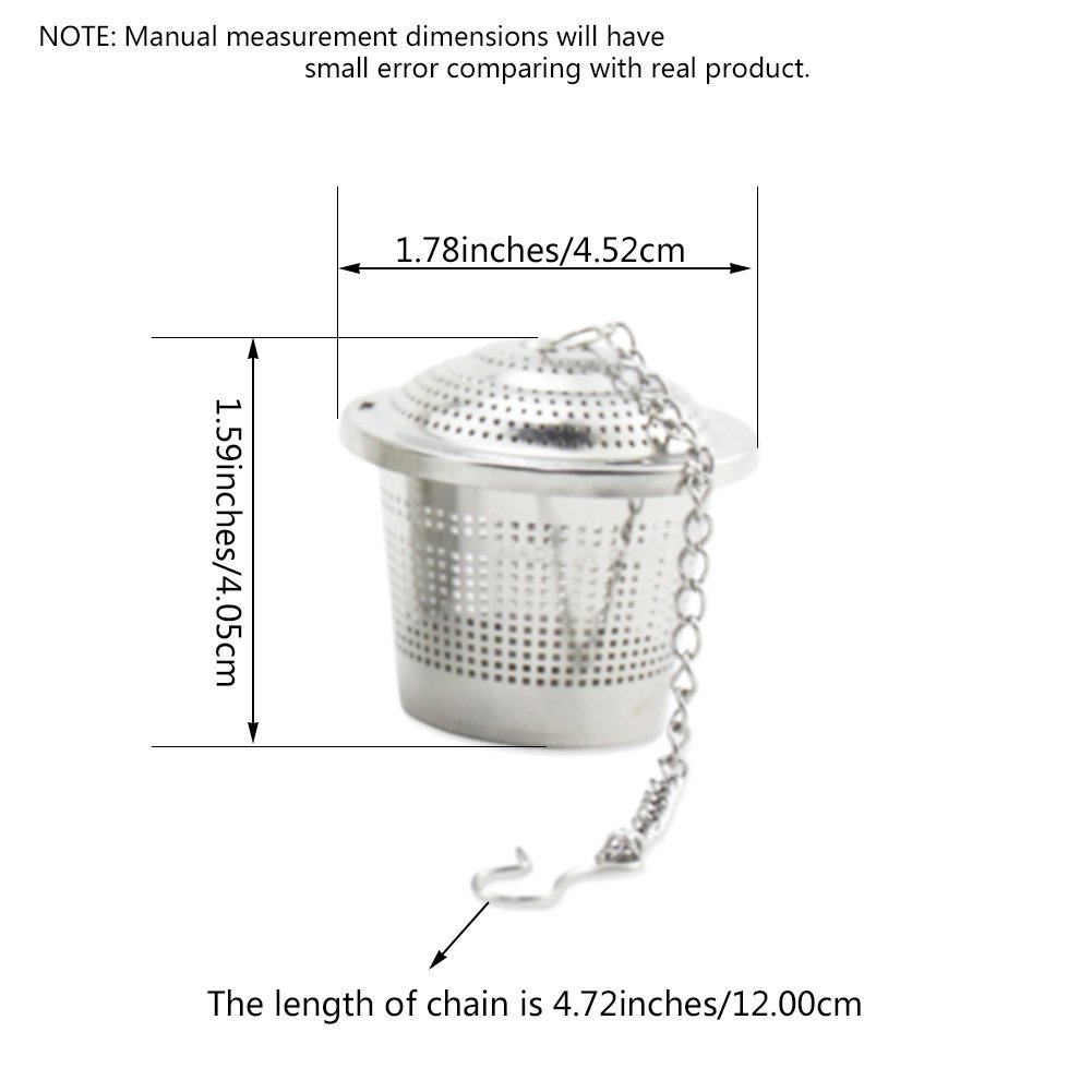 Tea Strainer, Newness 304 Food Grade Stainless Steel Tea Strainer with ...
