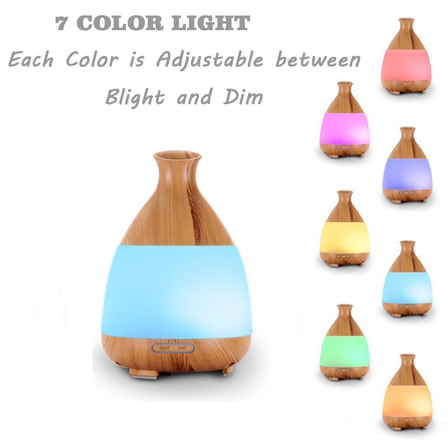 Rainco 120ml Ultrasonic Humidifier Aromatherapy Oil Diffusers with ...