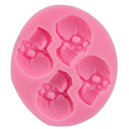 Let'S Diy 3D Skull Shape Fondant Cake Silicone Mold Candy Jelly ...
