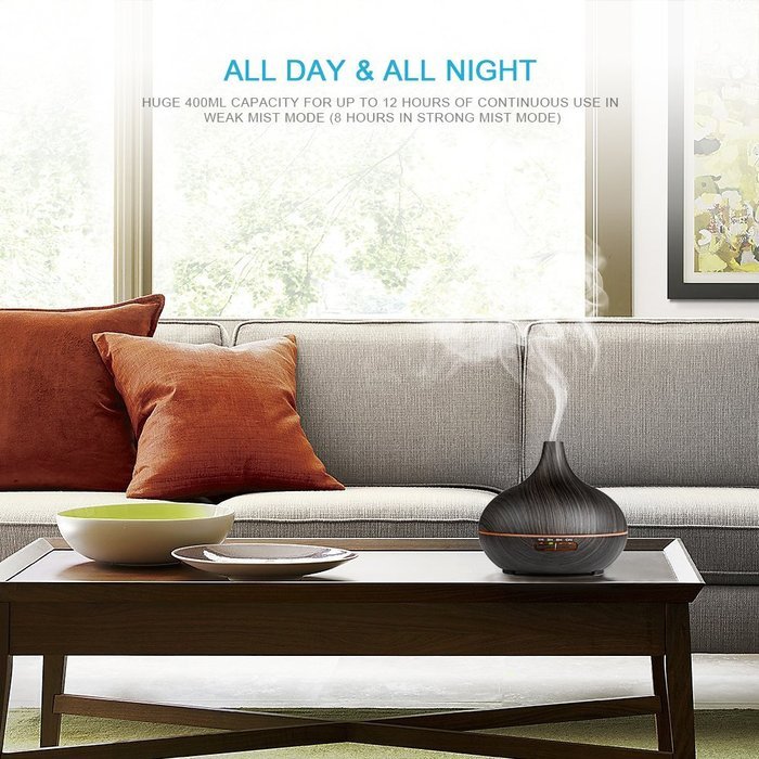 REIDEA Aroma Diffuser 300ml, Quiet Cool Mist Humidifier with 7 Colors ...