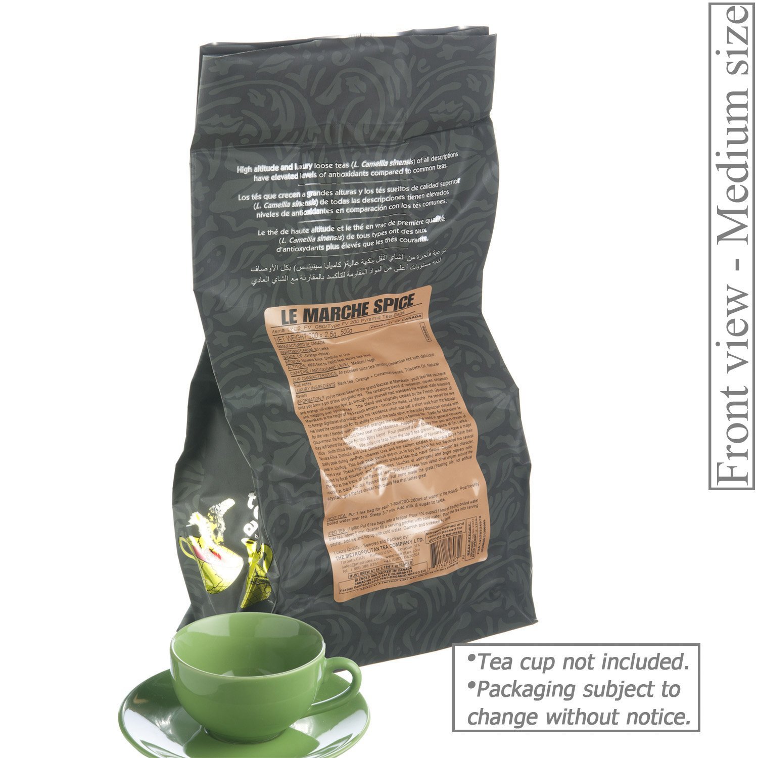 Metropolitan Tea 200 Count Pyramid Shaped Teabags, Le Marche Spice free ...