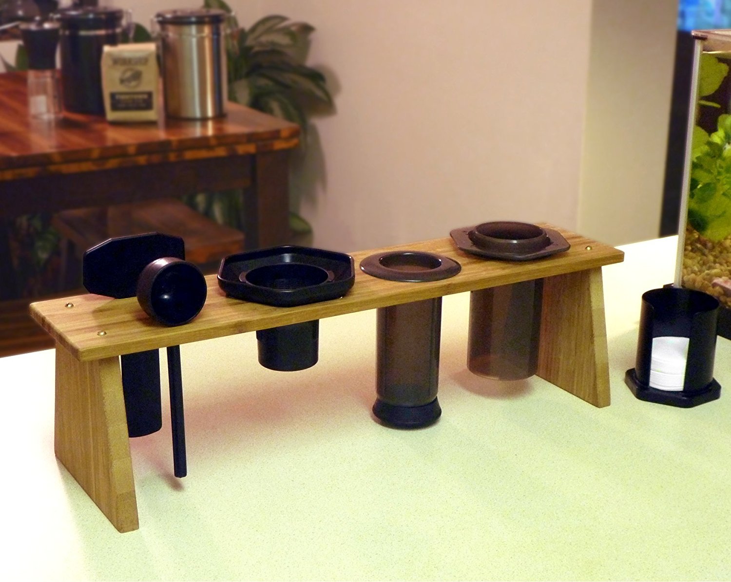Bamboo Caddy Rack for AeroPress Coffee Maker N2 free image download