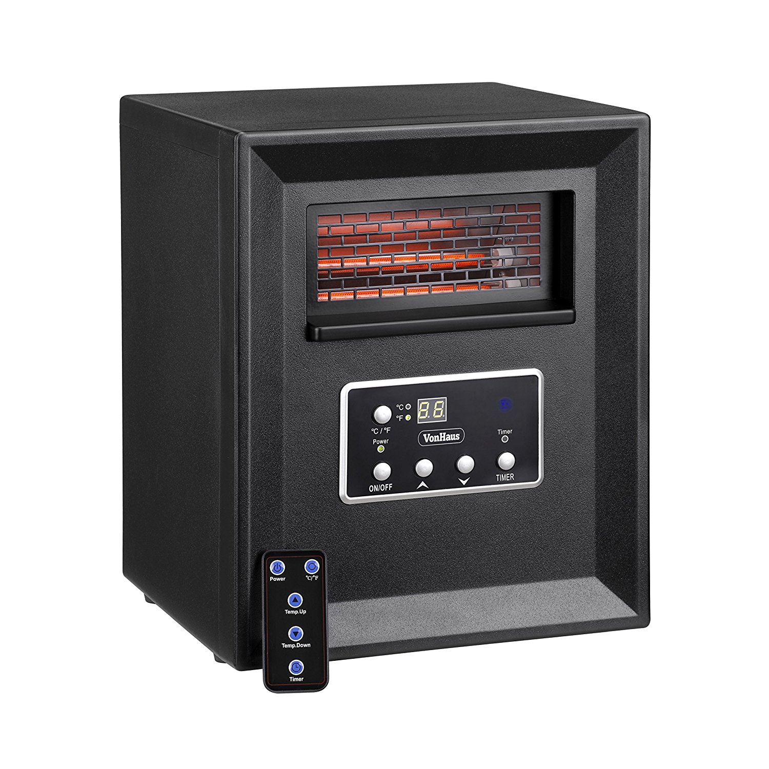 VonHaus 4 Element Portable Infrared Fan Heater with Remote Control ...