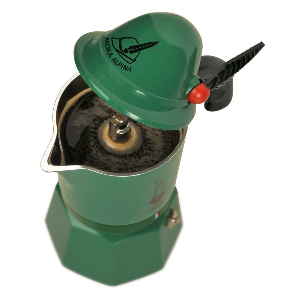 Bialetti Moka alpina set : Coffee maker 3 cup in alluminium and unique ...