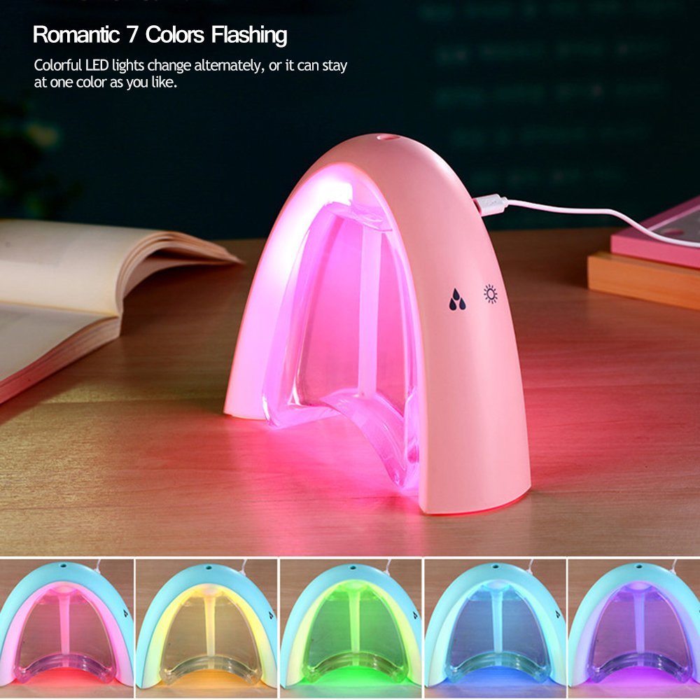 Anself 400ML Colorful LED Portable Air Humidifier USB Aromatherapy ...