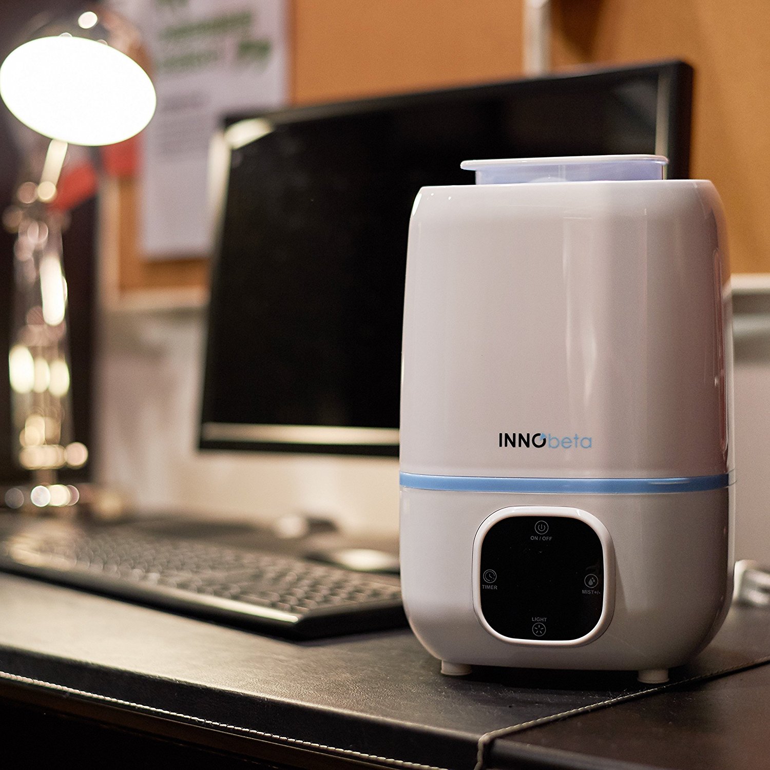 InnoBeta Fountain 3.0 Liter Ultrasonic Cool Mist Humidifier, Aroma Diffuser - Quiet, Auto Shut ...