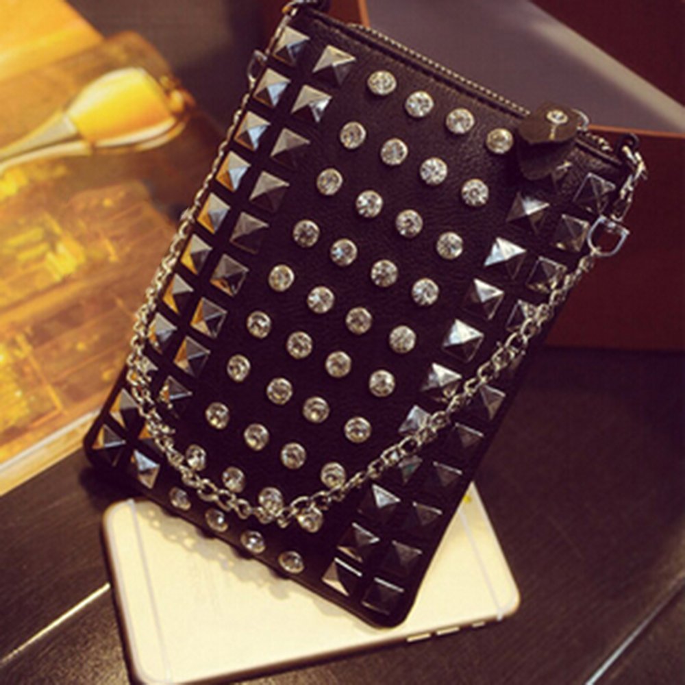 Spritech(TM) Special Pyramid Studs Design Mini Cellphone Pouch Luxury ...