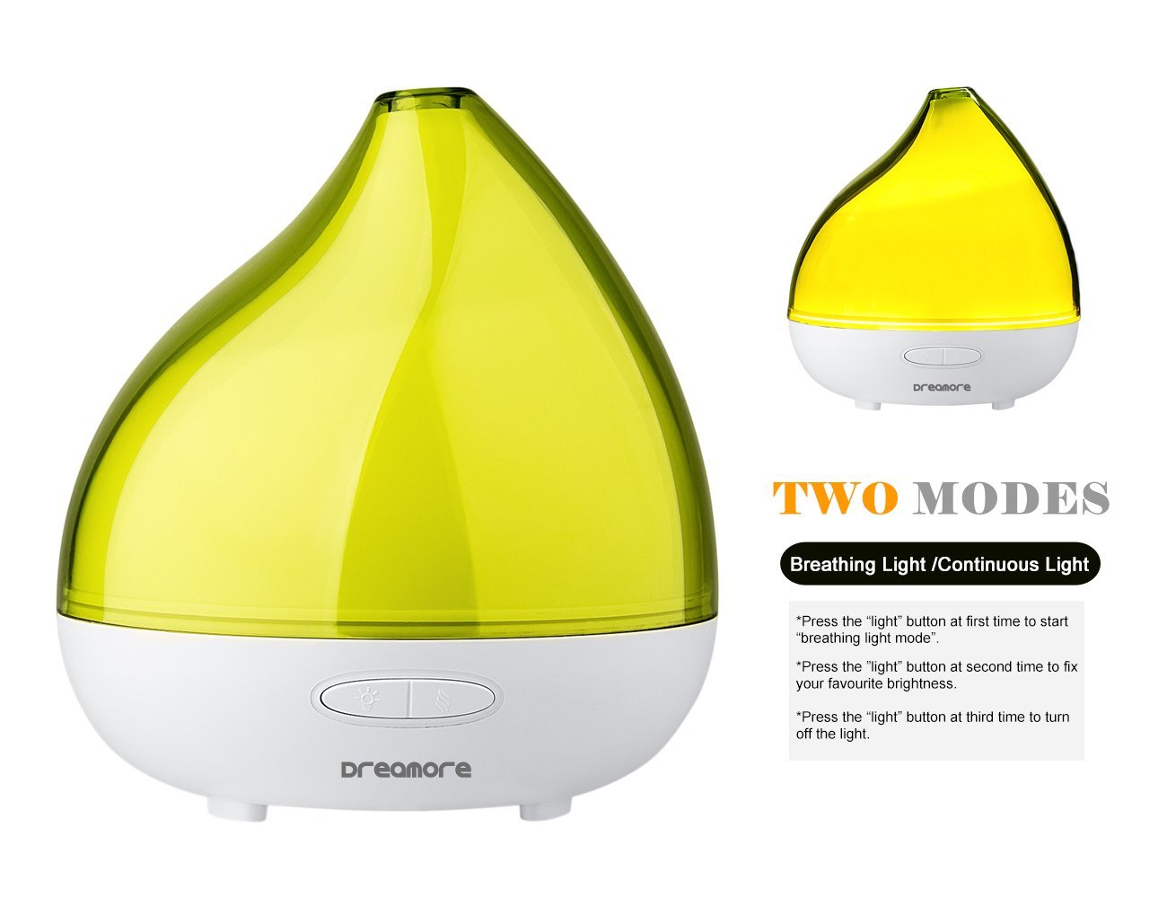 Dreamore 300ml Essential Oil Diffuser with Cool Mist Humidifier, Night ...