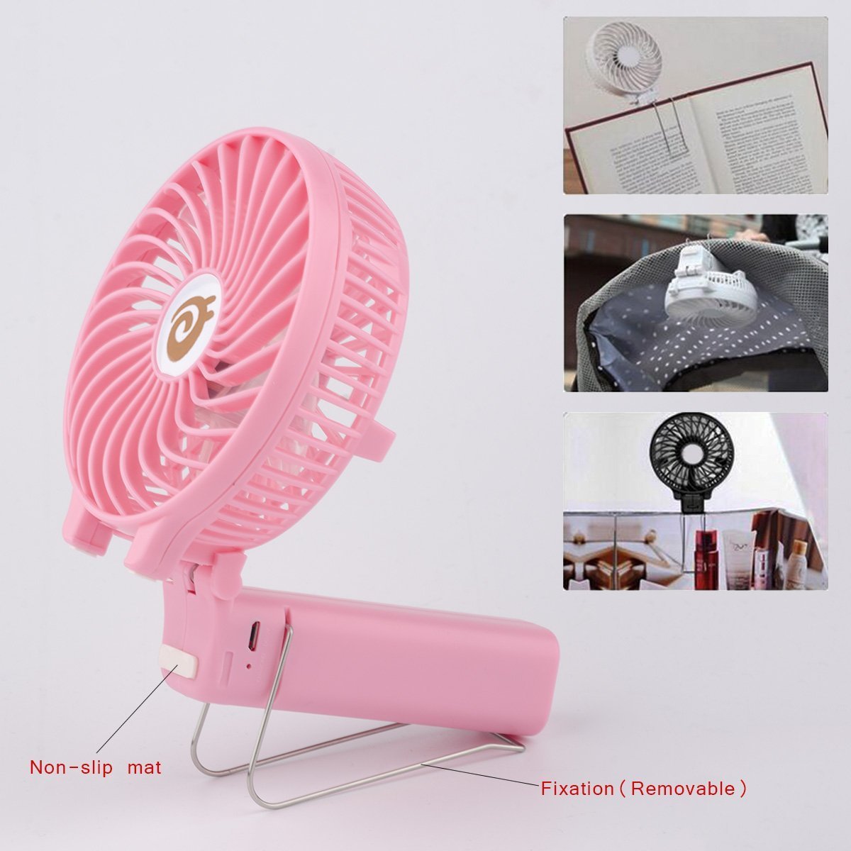 D-FantiX Portable Mini USB Fan Rechargeable Personal Handheld Fan ...