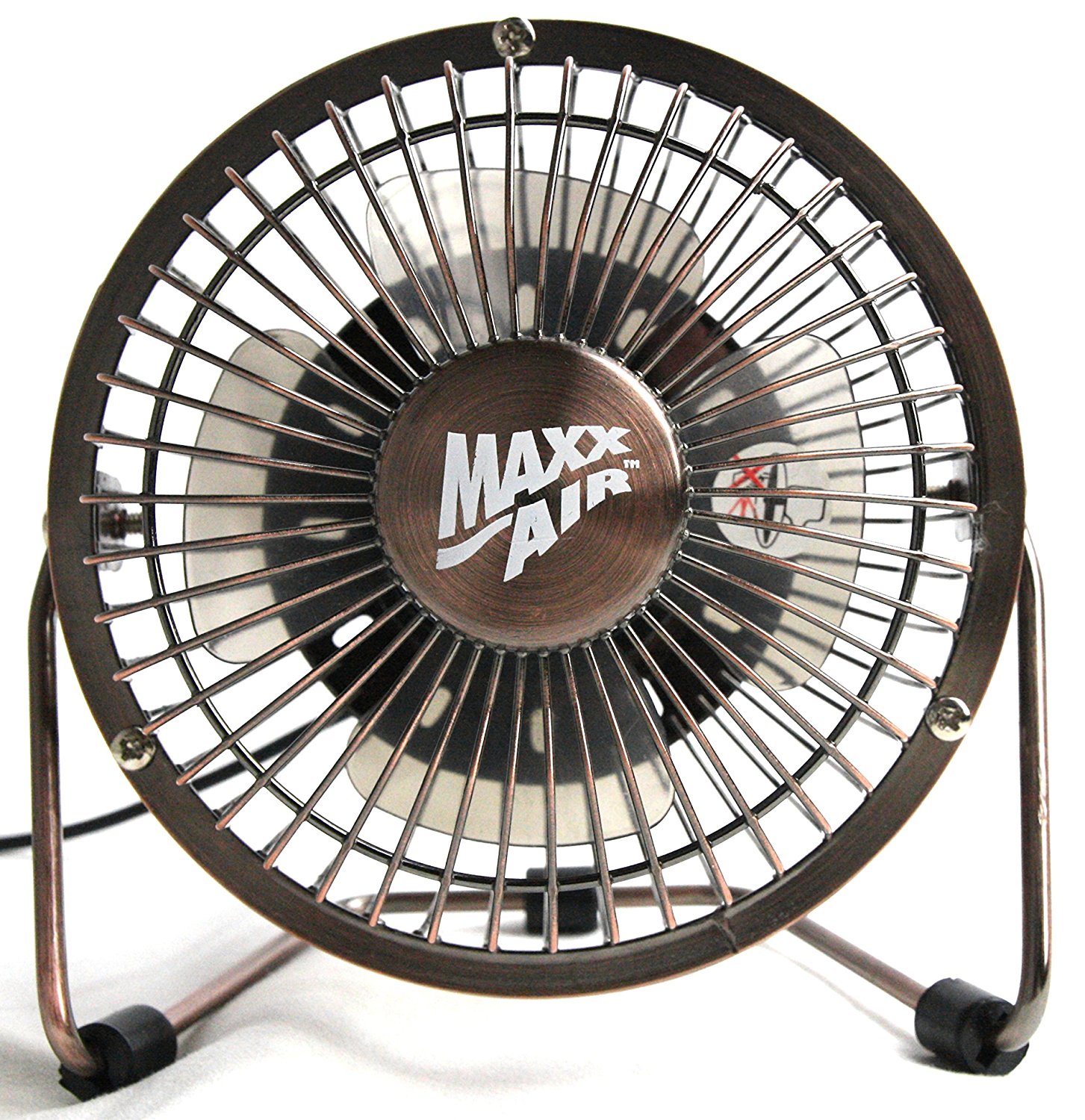 MaxxAir HVDF4 High Velocity 4-Inch Metal 5V Desk Fan with 4 Aluminum ...