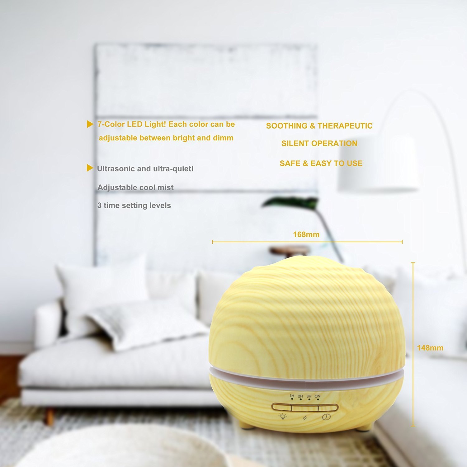 Wisdomcreate Aroma Diffuser Air Humidifier Ultrasonic 300ml Aroma Diffuser Aromatherapy ...