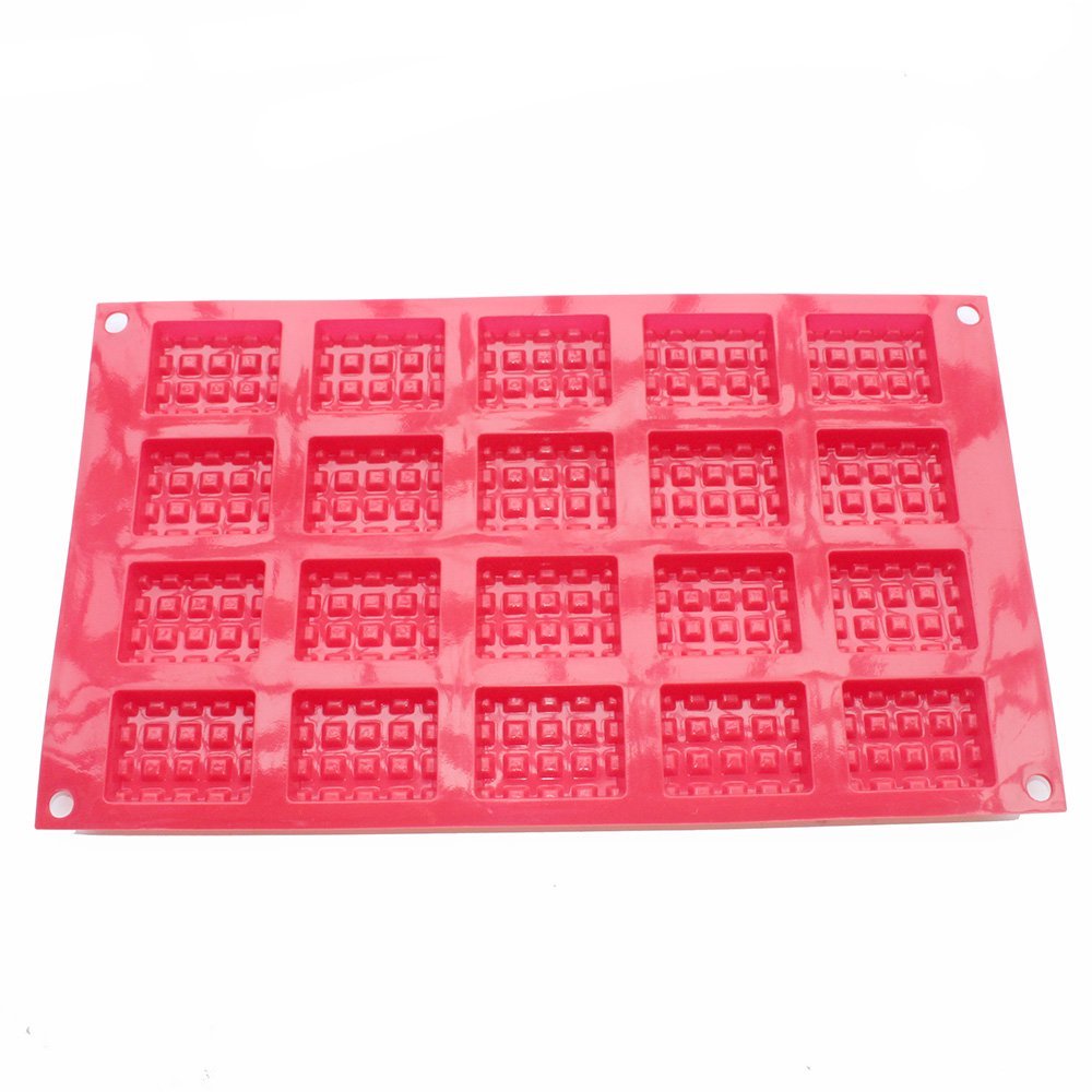 X-Haibei Mini Waffles Rectangle Biscuit Chocolate Cookie Silicone Mold ...