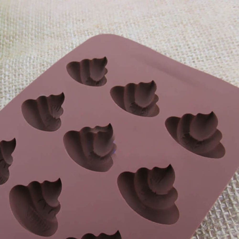 Zeroyoyo Emoji Poop Face Silicone Mold For Cake Chocoloate Candy ...