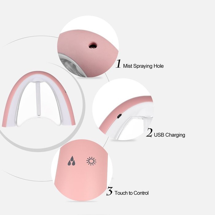 Anself 400ML Colorful LED Portable Air Humidifier USB Aromatherapy ...