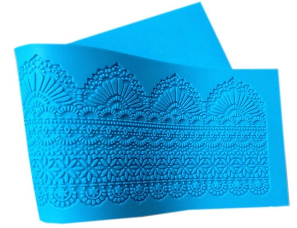 Lesirit Flower Pattern Silicone Fondant Mat Cake Lace Embossed Cake ...
