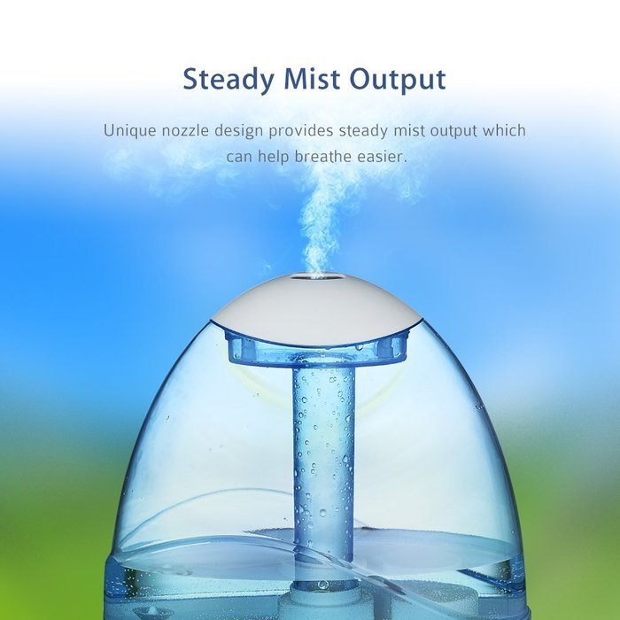 Seneo Cool Mist Ultrasonic Humidifier, 2.5L Whole House Humidifiers ...