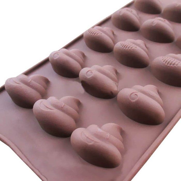 Zeroyoyo Emoji Poop Face Silicone Mold For Cake Chocoloate Candy ...